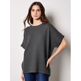 Apricot Damen T-Shirt "Waffelstrick-Top", grau, Gr. 34, uni, Strick, Obermaterial: 80% Baumwolle CO. 20% Polyester PES., Tops