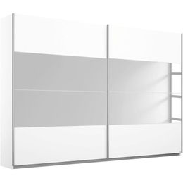 Rauch Schwebet&uuml;renschrank &raquo;Quadra&laquo; inkl. W&auml;scheeinteilung und zus&auml;tzlichen Einlegeb&ouml;den wei&szlig; Holzwerkstoff B/H/T: 271cm x 230cm x 62cm
