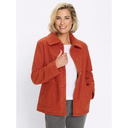 Classic Basics Damen Boucl&egrave;jackerostrot, Gr. 46, unifarben, 100% Polyester, Jacken
