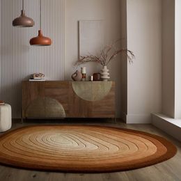 FLAIR RUGS Teppich &raquo;PUDDLE OMBRE WOOL&laquo; rechteckig 11 mm H&ouml;he Wollteppich in Pf&uuml;tzenform braun Wolle B : 200cm 1 Stk., 11mm, L: 290cm