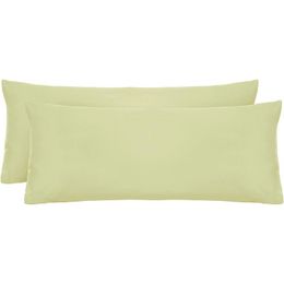 Biberna Kissenbezug &raquo;Michi Feinjersey mit Rei&szlig;verschluss&laquo; verschiedene Gr&ouml;&szlig;en, Feinjersey Kissenh&uuml;lle aus 100% Baumwolle gr&uuml;n Feinjersey, Obermaterial: 100% 