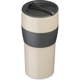 Koziol Thermobecher &raquo;AROMA TO GO XL&laquo; Made in Germany. Biozirkul&auml;rer Kunststoff, 700 ml beige Kunststoff 18,5cm, 700ml
