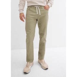 bonprix Herren Schlupfhose, beige, Gr. 50, Obermaterial: 98% Baumwolle, 2% Elasthan, Hosen, mit elastischem Bund, Regular Fit, aus Baumwolle und