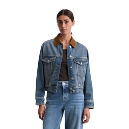 Marc O'Polo MARC O'POLO Damen Jeansjacke "aus Circulose", blau, Gr. S, unifarben, Obermaterial: 79% Baumwolle, 20% Viskose, 1% Elasthan, Jacken