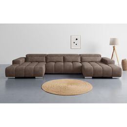 COTTA Wohnlandschaft &raquo;Orion U-Form, B: 400 cm&laquo; Kopfteilverstellung & 4 Kissen, optional elektr. Sitztiefenverstellung 96% POLYESTER (PES) 4% POLYAMID 