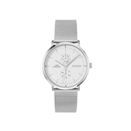 Hugo Herren Hugo Multifunktionsuhr &raquo;#STYLE&laquo; Quarzuhr, Armbanduhr, Herrenuhr, Edelstahlarmband, analog Einheitsgr&ouml;&szlig;e