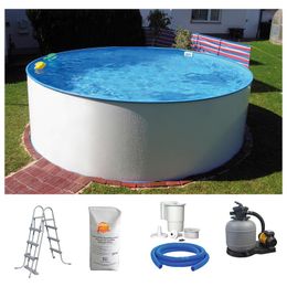 Clear Pool Rundpool &raquo;RIO&laquo; inkl. Zubeh&ouml;r f&uuml;r Ihren Badespa&szlig; im eigenen Garten wei&szlig; &Oslash;/B/H/L: 450cm x Breite x H&ouml;he 120cm x L&auml;nge, 18.000 l