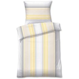 Dyckhoff Bettw&auml;sche &raquo;Kira&laquo; 2 Stk. aus Weichfrottier gelb Frottee, Obermaterial: 75% Baumwolle, 25% Polyester B/L: 155cm x 220cm, 1 Stk., 1 Stk., Frottee, B/L: 