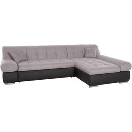 DOMO collection Ecksofa &raquo;MONA 297x173 cm, modern und komfortabel&laquo; whlw. mit Bettfunktion, L-Form schwarz Struktur fein 100% Polyester;Chenilleoptik 