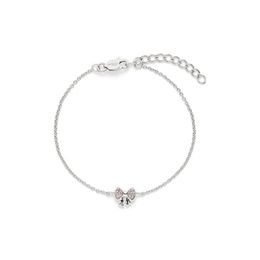 s.Oliver Damen s.Oliver Armband &raquo;Bow, Schleifen-Design&laquo; mit Zirkonia (synth.) silber 15,4cm, Silber 925 (Sterlingsilber)