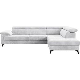 OTTO home Ecksofa &raquo;Astra L-Form, B: 286 cm&laquo; mit Kopfteilverstellung, optional Schlaffunktion & Bettkasten wei&szlig; 95% Polyester (PES) 5%Polyamid (PA) B/H