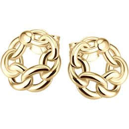 Firetti Damen Paar Ohrstecker &raquo;Schmuck Geschenk Silber 925 Ohrschmuck Ohrringe Kreis Kettenglieder&laquo; gold 11,7mm, Silber 925 (Sterlingsilber)