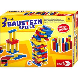 Noris Spiel &raquo;3 bunte Bausteinspiele&laquo; Made in Germany bunt Einheitsgr&ouml;&szlig;e Spiel