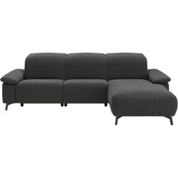 Musterring Ecksofa &raquo;MR 370, intelligenter Komfort im modernen Design&laquo; Optionale Relaxfunktion, flexible Kopfteile & klappbare Armlehnen grau 95% Polyester, 5% 