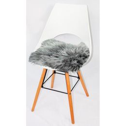Heitmann Felle Stuhlkissen &raquo;Lamm, Sitzauflage eckig&laquo; 44x44 cm, echtes Lammfell, waschbar, auch als 2er oder 4er Set grau Lammfell B/L: 44cm x 44cm, 4 Stk.