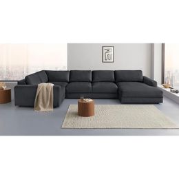 Home Affaire Wohnlandschaft &raquo;Bloomfield, Mega Polsterecke, Breite 390cm, viel Platz, U-Form&laquo; In verschiedenen Gr&ouml;&szlig;en bestellbar grau 100% Polyester B/