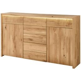 Home Affaire Kombikommode &raquo;Ambroise&laquo; Breite 188cm, inkl. LED-Beleuchtung braun T&uuml;ren mit Soft-Close Scharnieren