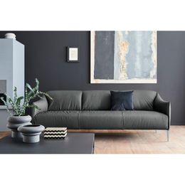 W.Schillig 3-Sitzer &raquo;sally Design-Sofa, Loungesofa, bequem, schmale Armlehnen, Breite 224cm&laquo; mit Metallf&uuml;&szlig;en in Bronze pulverbeschichtet, Breite 224 