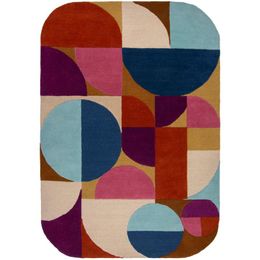 FLAIR RUGS Wollteppich &raquo;Mia Arch&laquo; rechteckig 12 mm H&ouml;he mit gebogener Kantenform bunt Wolle B : 120cm 1 Stk., 12mm, L: 170cm