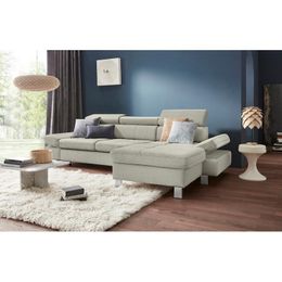 exxpo - sofa fashion Ecksofa &raquo;Fiji, hochwertige Detailverarbeitung, Breite 292cm, L-Form&laquo; bequem durch Kopf- und Armteilverstellung, wahlweise mit 