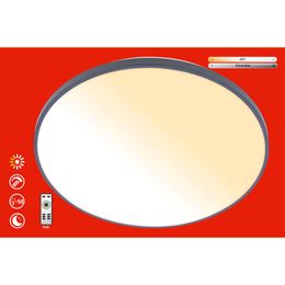 Briloner Leuchten LED Deckenleuchte &raquo;COMPETO&laquo; LED-Board 1 Stk. 48x6,5 cm, Wohnzimmer, Schlafzimmer, Flur, K&uuml;che wei&szlig; 1, &Oslash; 48cm H: 7,8cm, 1 Stk.