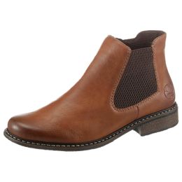 Rieker Damen Chelseaboots, Gr. 42, braun, Lederimitat, used, Schuhe, Stiefelette, Boots, Blockabsatz, in klassischer Optik