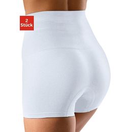 Damen Formpants, PETITE FLEUR BY LASCANA, Gr. 32, wei&szlig;, Jersey, Obermaterial: 65% Baumwolle, 20% Elasthan, 15% Polyamid, unifarben, Unterhosen, shape