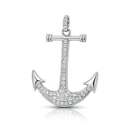 Firetti Damen Kettenanh&auml;nger &raquo;Schmuck Geschenk Gold 585 Halsschmuck Anh&auml;nger Anker&laquo; mit Brillanten silber 0,47 SI = kleine Einschl&uuml;sse, Wei&szlig;gold 585, 