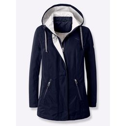 Casual Looks Damen Langjacke, blau, Gr. 19, unifarben, 100% Polyester, Jacken