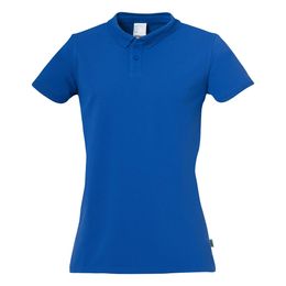Uhlsport Herren Poloshirt "POLO SHIRT Essential Prime Women", blau, Gr. M, Obermaterial: 57% Baumwolle CO(Bio). 38% Polyester Pol. recyc.. 5%