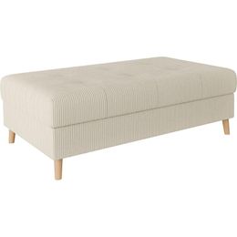 Home Affaire Polsterhocker &raquo;CHARRE XXL, Steppung im Sitzbereich, Ma&szlig;e: B/T/H: 118/73/40 cm&laquo; passend zur Serie CHARRE, auch in Cord und Boucl&eacute; beige 