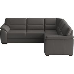 Sit & More sit&more Ecksofa &raquo;Montego Leder, L-Form, B: 255cm&laquo; wahlweise mit Schlaffunktion und Schubkasten grau B/H/T: 255cm x 88cm x 225cm, NaturLEDER , langer 