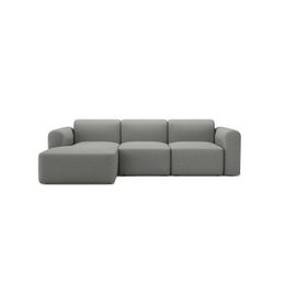 Ecksofa &raquo;Rund, Relax-Ecke, Big-Sofa, Endless Seating,&laquo; Bez&uuml;ge wechselbar, Kaltschaum im Sitz, Nordic Swan Ecolabel grau B/H/T: 266cm x 71cm x 152cm, 