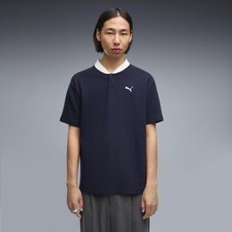 Puma Herren T-Shirt "Puma Class Relaxed Polo Herren", blau, Gr. XS, clean, Obermaterial: 32% Polyester, 66% Baumwolle, 2% Elasthan. Kragen: 96%