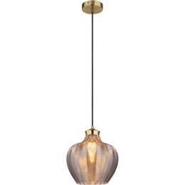 Globo LIGHTING H&auml;ngeleuchte &raquo;JESSICA&laquo; E27 1 Stk. H&auml;ngelampe Esszimmer-Leuchte Esstischleuchte Wohnzimmer gold &Oslash; 25cm H: 120cm, 1 Stk.
