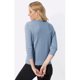 Classic Basics Damen V-Ausschnitt-Pullover "V-Ausschnitt-Pullover"bleu, Gr. 38, unifarben, 100% Polyacryl, Pullover