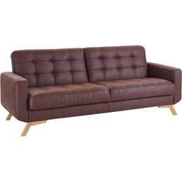exxpo - sofa fashion 3-Sitzer &raquo;Fiord, aktuelles Design, tolle Detailverarbeitung im Sitz und R&uuml;cken&laquo; bequem, wahlweise Kippcouch mit Bettfunktion und 