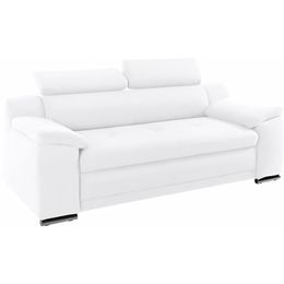 Sit & More sit&more 3-Sitzer &raquo;Andiamo, B: 200 cm, Kopfteilverstellung, Wellenunterfederung&laquo; Komfortable Sitzh&ouml;he 43 cm, frei im Raum stellbar, modernes Design 