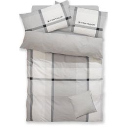 Tom Tailor HOME Bettw&auml;sche &raquo;Lenny in Gr. 135x200 oder 155x220 cm&laquo; 3 Stk. mit GRATIS-Zugabe: Kissenh&uuml;lle 1tlg., in Biber und Renforc&eacute; erh&auml;ltlich grau 