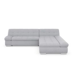DOMO collection Ecksofa &raquo;MONA 297x173 cm, modern und komfortabel&laquo; whlw. mit Bettfunktion, L-Form silber Struktur fein 100% Polyester;Chenilleoptik 100