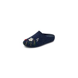 Peter Hahn - Pantoffel, blau, Gr. 40 - Wolle