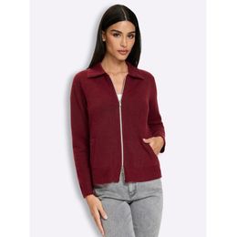 Heine Strickjacke in dunkelrot | Gr.: 38