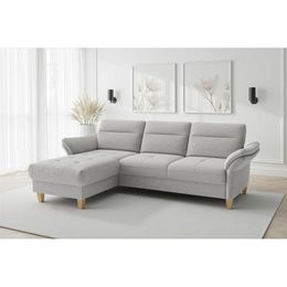 Sit & More sit&more Ecksofa &raquo;Pamela, L-Form, B:230 cm&laquo; mit Federkern 100% Polyester B/H/T: 230cm x 90cm x 164cm, Flachgewebe, Recamiere links, ohne Bett,ohne 