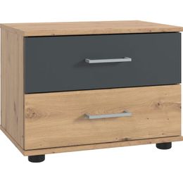 wimex Nachtkommode &raquo;Taiga&laquo; mit 2 Schubladen, 52cm breit grau Holzwerkstoff B/H/T: 52cm x 40cm x 38cm, 2 Stk.