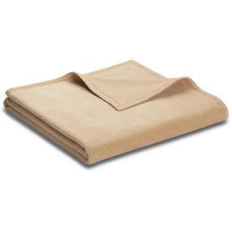 Biederlack Wohndecke &raquo;Unicolour&laquo; in vielen Farben beige Baumwolle, Polyacryl, Polyester B/L: 150cm x 200cm