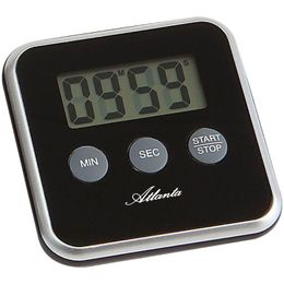 Atlanta Kurzzeitmesser Eieruhr, K&uuml;chentimer, K&uuml;chenaccessoire, digital schwarz Einheitsgr&ouml;&szlig;e