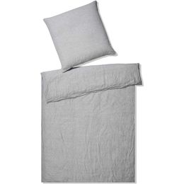 Elegante Bettw&auml;sche &raquo;Breezee&laquo; 2 Stk. angenehmes Hautgef&uuml;hl grau Halbleinen, Obermaterial: 50% Baumwolle, 50% Leinen B/L: 135cm x 200cm, 1 Stk., 1 Stk., 