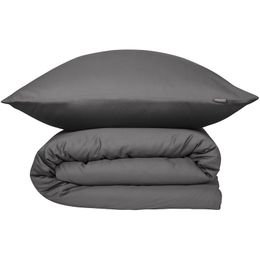 Schiesser Bettw&auml;sche &raquo;Ella seidenmattes Premiumbettw&auml;scheset aus feinstem Baumwollsatin&laquo; 2 Stk. Made in Green grau Satin, Obermaterial: 100% Baumwolle B/L: 