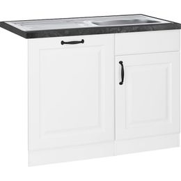 Wiho-K&uuml;chen wiho K&uuml;chen Sp&uuml;lenschrank &raquo;Erla&laquo; 110 cm breit, inkl. T&uuml;r/Sockel f&uuml;r Geschirrsp&uuml;ler wei&szlig; B/H/T: 110cm x 86cm x 60cm, T&uuml;ren: 2 Stk.