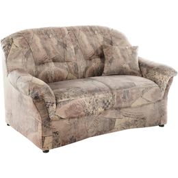 DOMO collection 2-Sitzer &raquo;Bahia Couch, B/T: 153/92 cm, belastbar bis 140kg/ Sitz, mit Federkern&laquo; Microfaser MELROSE , mocca braun Luxus-Microfaser (